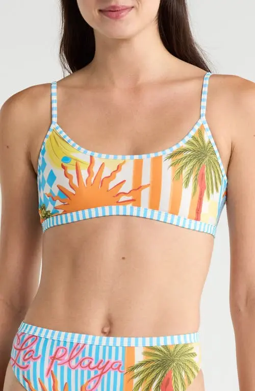 MAAJI Printed Bikini Top - Open Blue