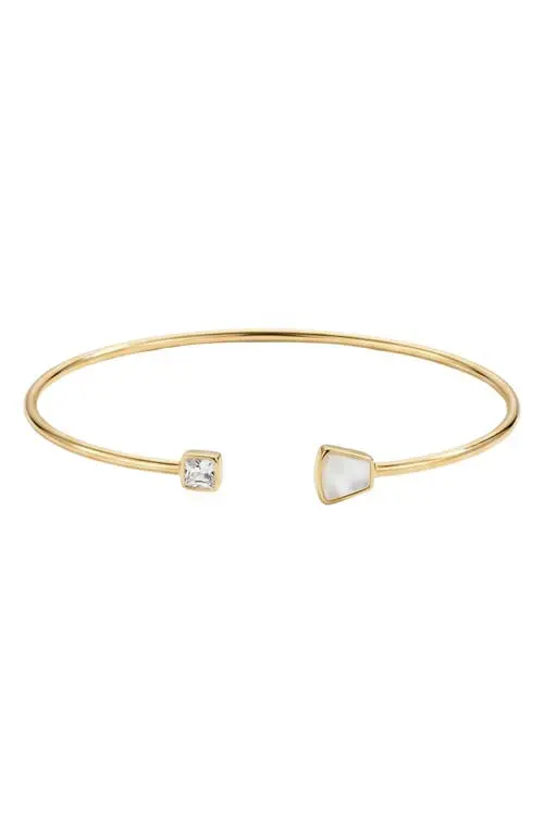 Argento Vivo Mother-of-pearl & Cubic Zirconia Cuff Bracelet - Gold