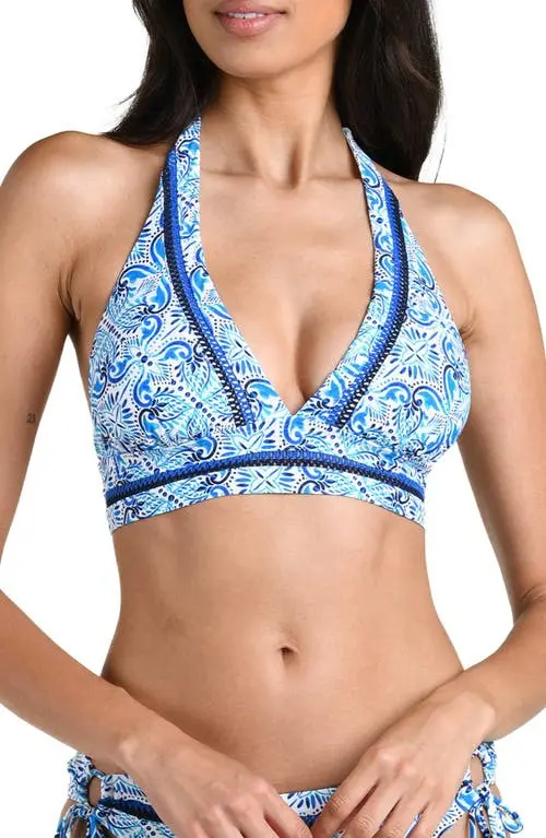 La Blanca Costa Azul Banded Halter Bikini Top