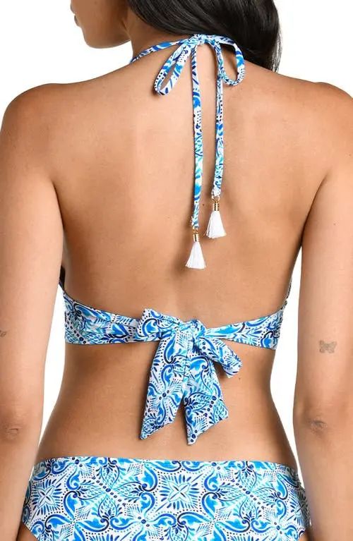 La Blanca Costa Azul Banded Halter Bikini Top