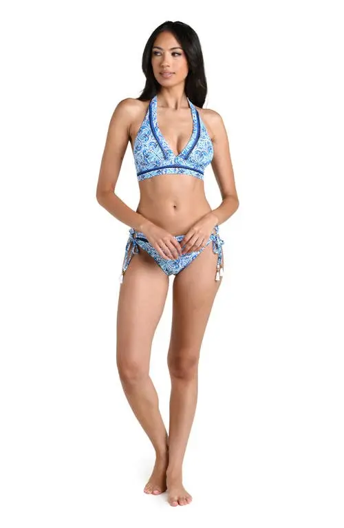 La Blanca Costa Azul Banded Halter Bikini Top
