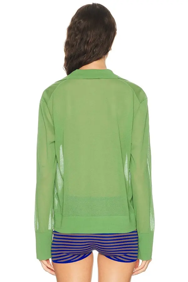 FRAME The Collared Cardigan - Peridot
