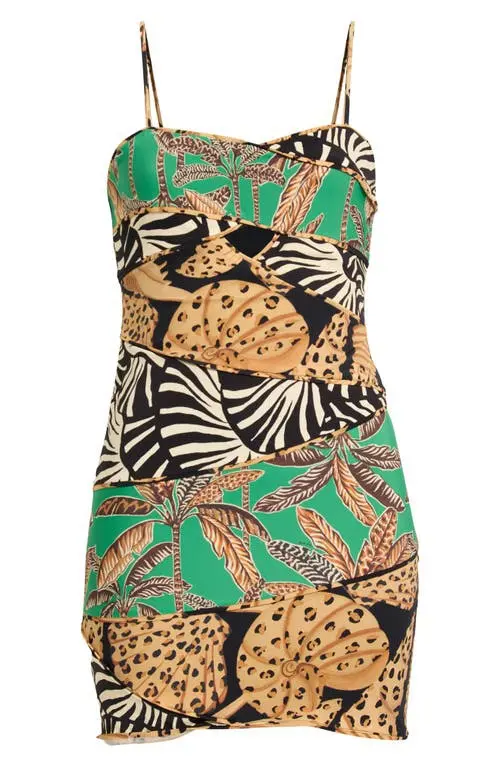 Farm Rio Mixed Print Minidress
