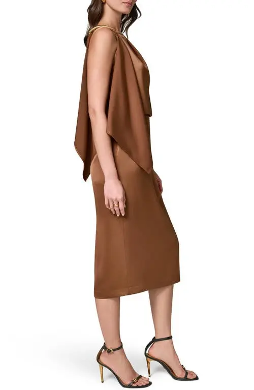 Donna Karan New York Drape Sheath Midi Dress