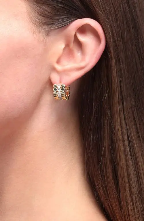 BRACHA Nora Cubic Zirconia Hoop Earrings