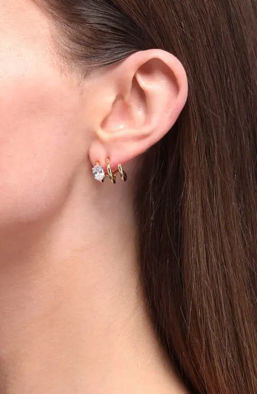 BRACHA Peyton Cubic Zirconia Twisted Hoop Earrings