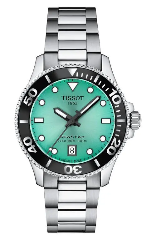 TISSOT Seastar 1000 Swiss Quartz Watch - Turquoise