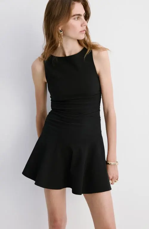Mango Sleeveless Shirred Minidress