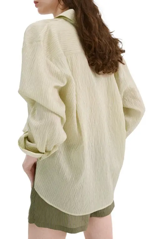 Mango Relaxed Fit Striped Button-up Shirt