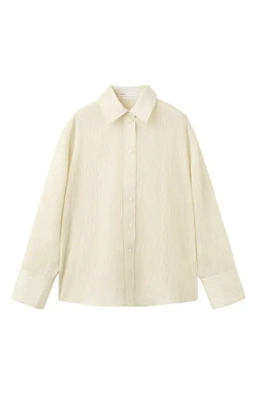 Mango Relaxed Fit Striped Button-up Shirt