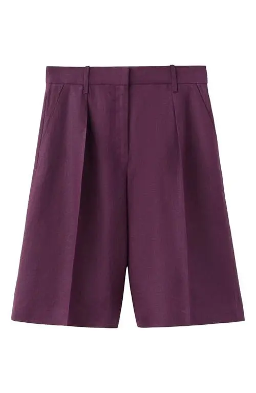 Mango Linen Bermuda Shorts