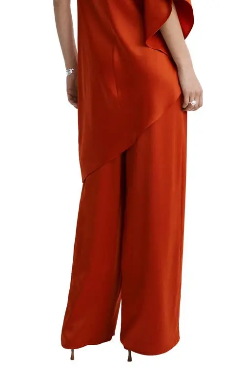 Mango Straight Leg Satin Pants