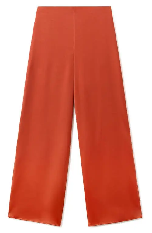 Mango Straight Leg Satin Pants
