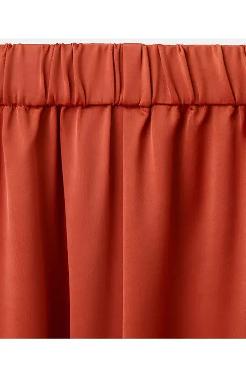 Mango Straight Leg Satin Pants