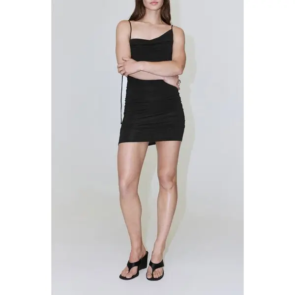 Mango Asymmetrical Ruched Body-con Dress