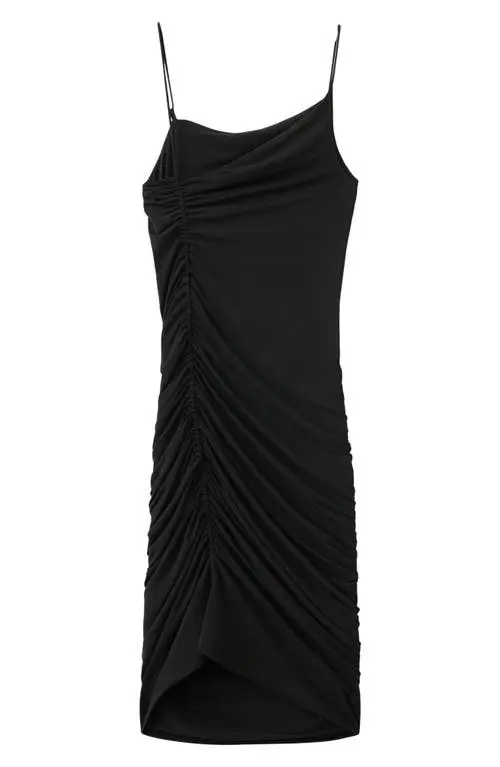 Mango Asymmetrical Ruched Body-con Dress