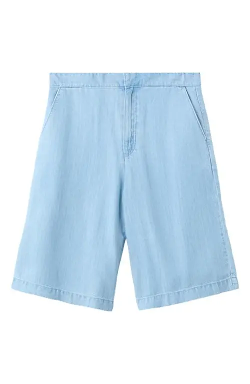 Mango Low Rise Denim Bermuda Shorts