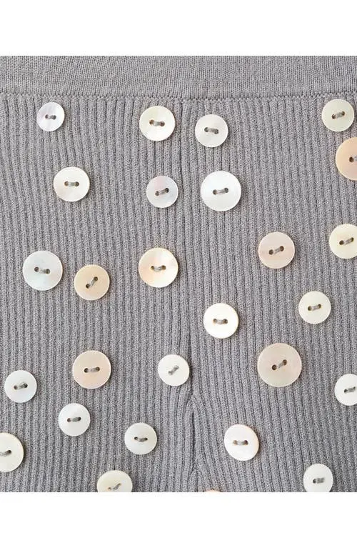 Mango Decorative Button Knit Shorts