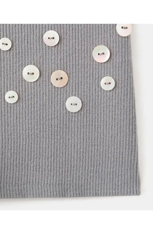 Mango Decorative Button Knit Shorts