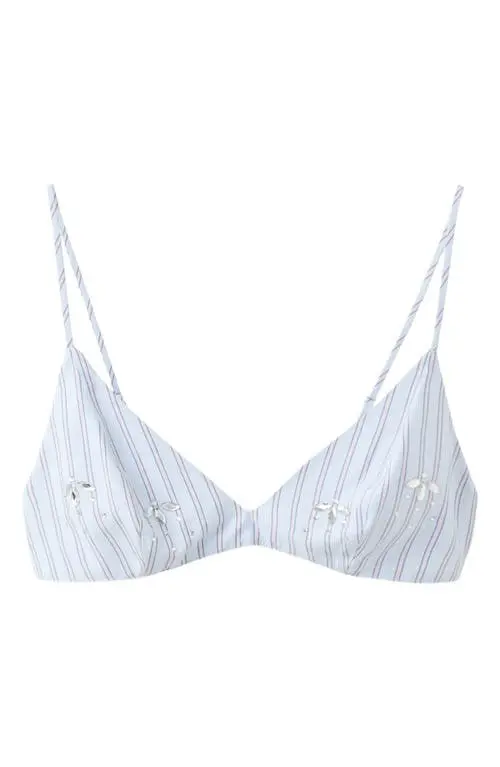 Mango Gemstone Detail Bralette - Sky Blue
