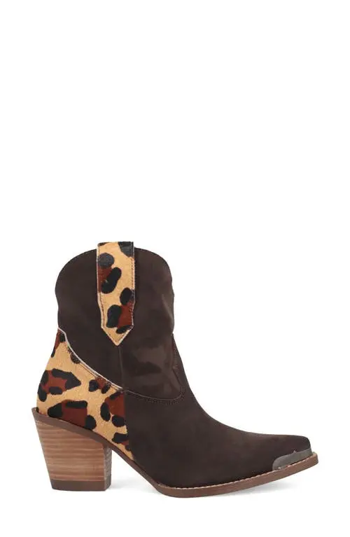 DINGO Texas Charm Calf Hair Bootie - Brown