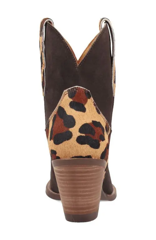 DINGO Texas Charm Calf Hair Bootie - Brown