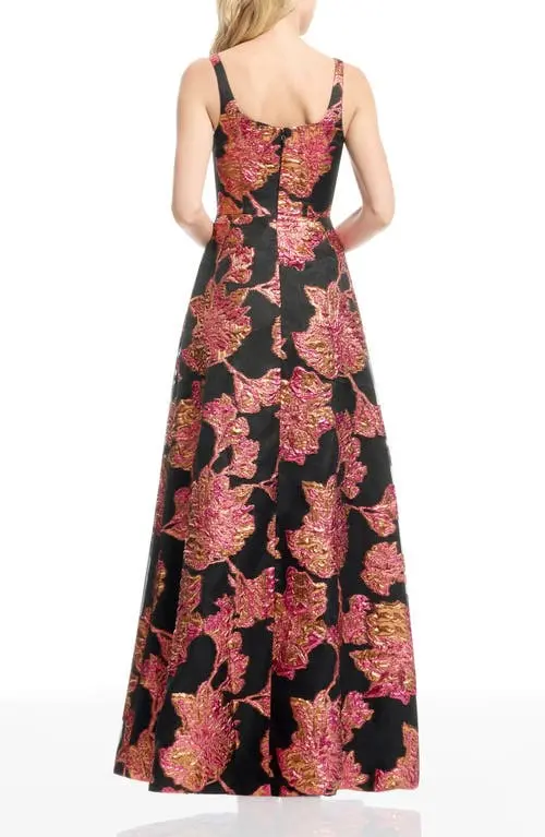 Dress The Population Vienna Jacquard Sleeveless Gown