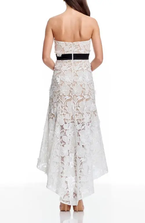 Dress The Population Lucia Floral Lace High-low Cocktail Dress