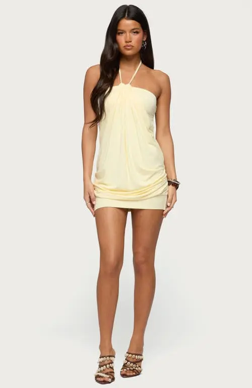 EDIKTED Lugenia Drape Halter Minidress