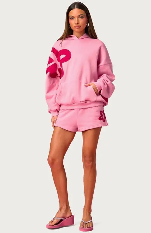 EDIKTED Barbie Blossom Sweat Shorts
