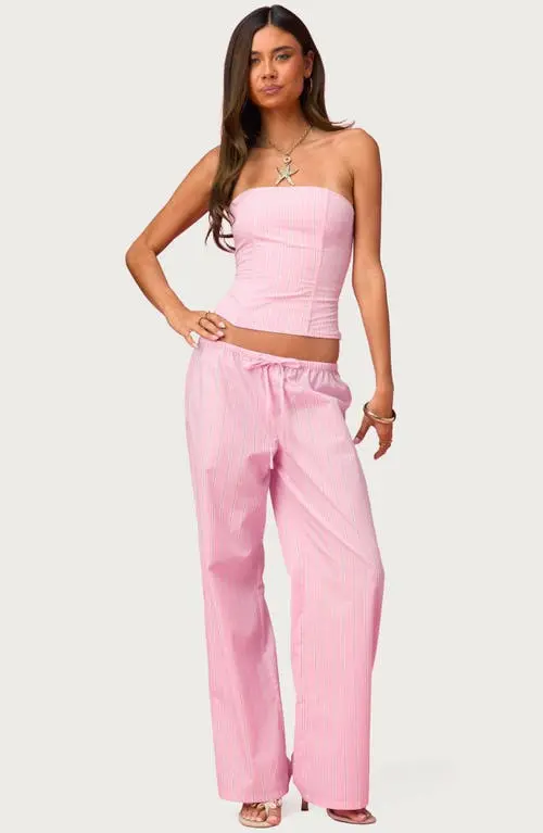 EDIKTED Icon Stripe Wide Leg Pants