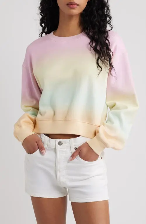 LoveShackFancy Emparo Crewneck Sweatshirt - Pacific Glow