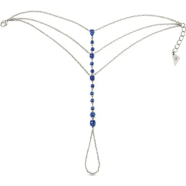 Sterling Forever Cubic Zirconia Hand Chain - Silver