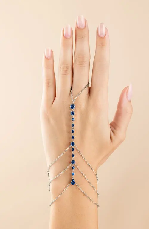 Sterling Forever Cubic Zirconia Hand Chain