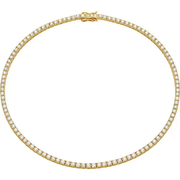THE M JEWELERS Thin Tennis Necklace - Gold