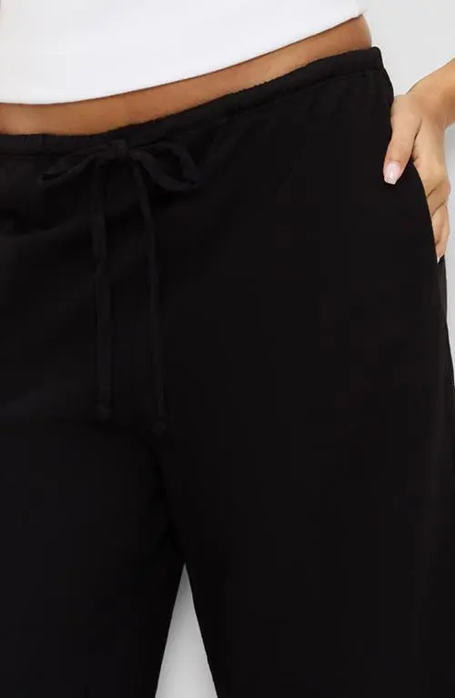 Michael Stars Liana Tie Waist Barrel Leg Pants - Black
