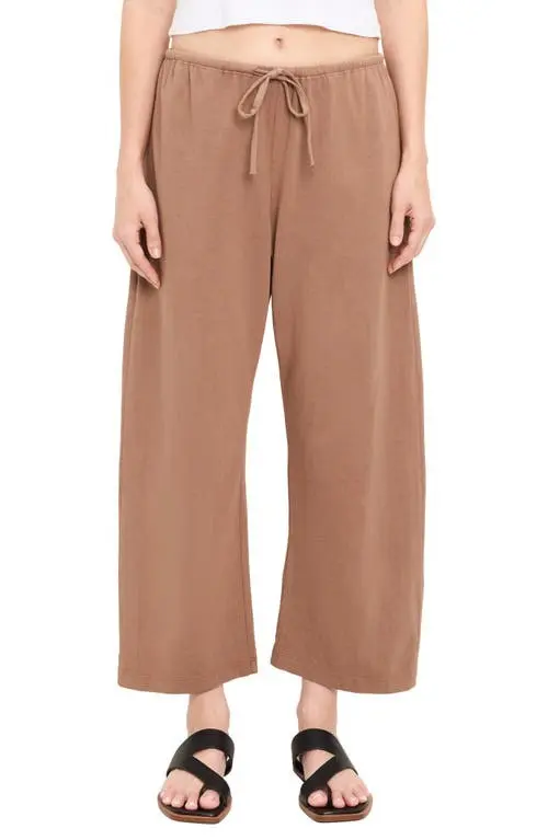 Michael Stars Liana Tie Waist Barrel Leg Pants - Quicksand