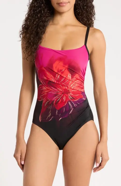 Miraclesuit Petali Rosa Starr One-piece Swimsuit - Black/multi
