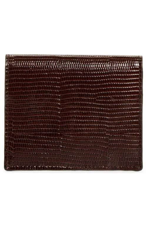 TOTEME T-lock Lizard Embossed Card Holder