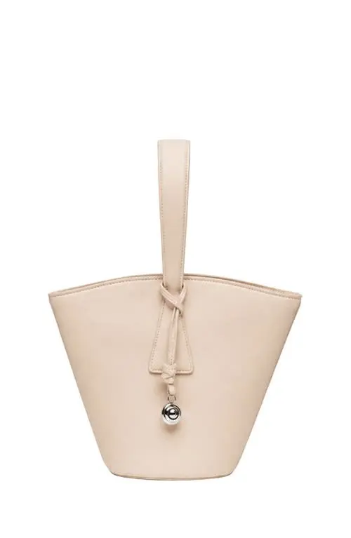 LIFFNER Suede Bucket Bag - Cream