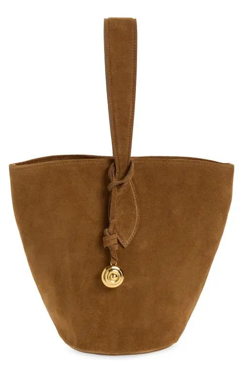 LIFFNER Suede Bucket Bag - Light Brown