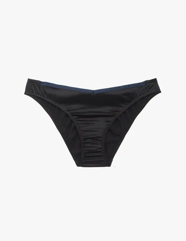 Araks Quincy Silk Charmeuse Panty - Black