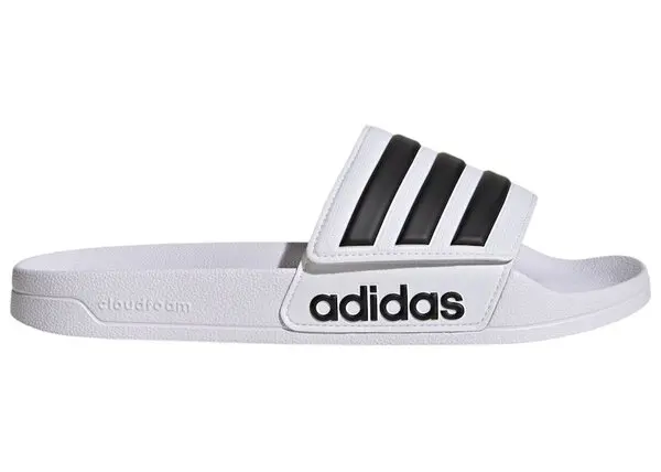 Adidas Adilette Shower Slides White Black