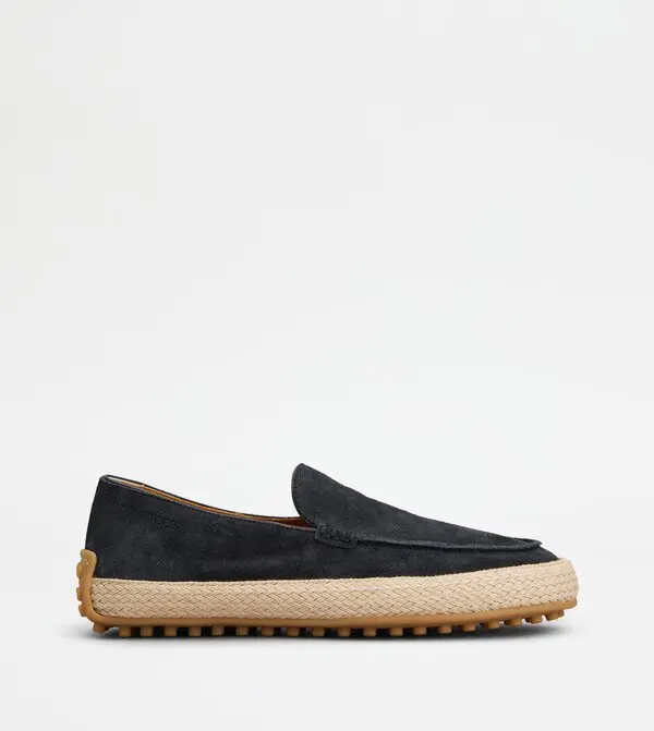 TOD'S Loafers In Suede - Blue