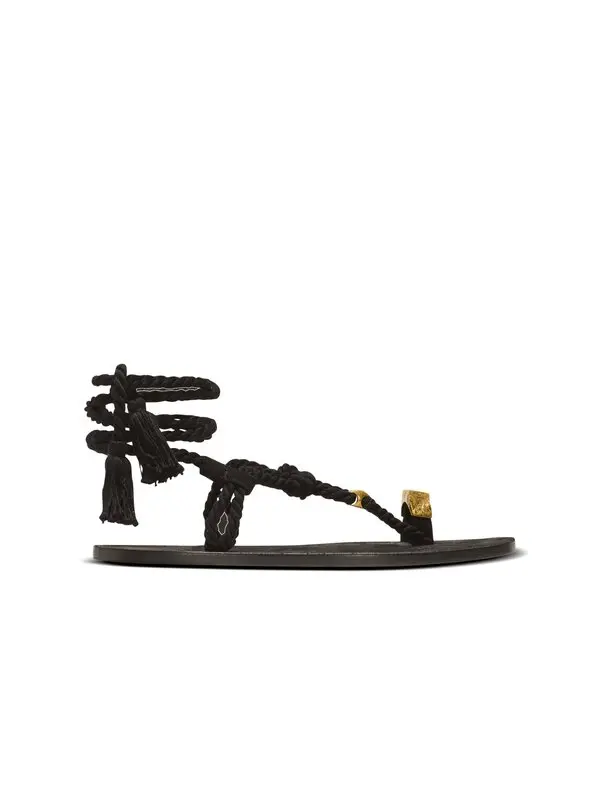 Balmain Flat Tie Sandals