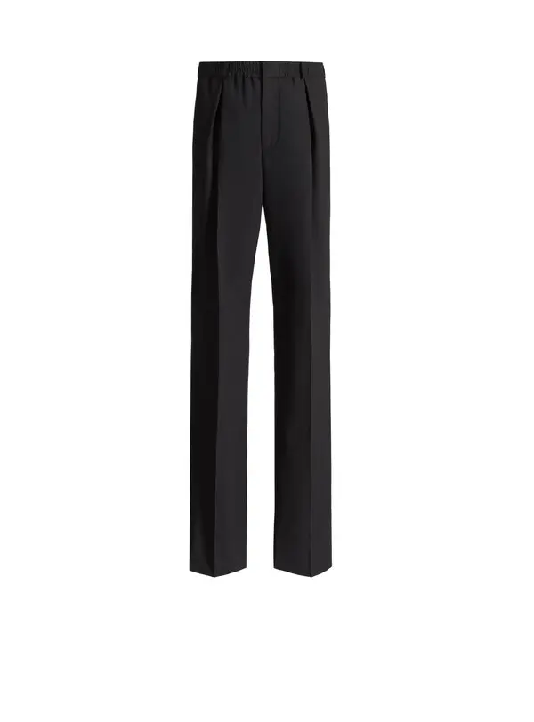 Balmain Wool Trousers With Elasticated Waist