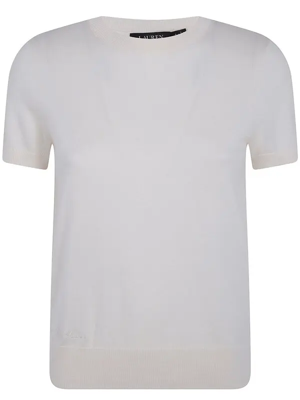 Ralph Lauren Short Sleeve Knit Pullover - White