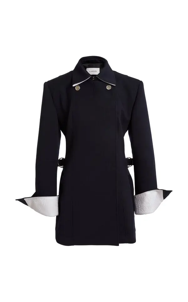LANVIN Wool Cinched Peacoat