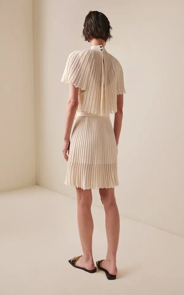 LANVIN Pleated Cotton-silk Frock