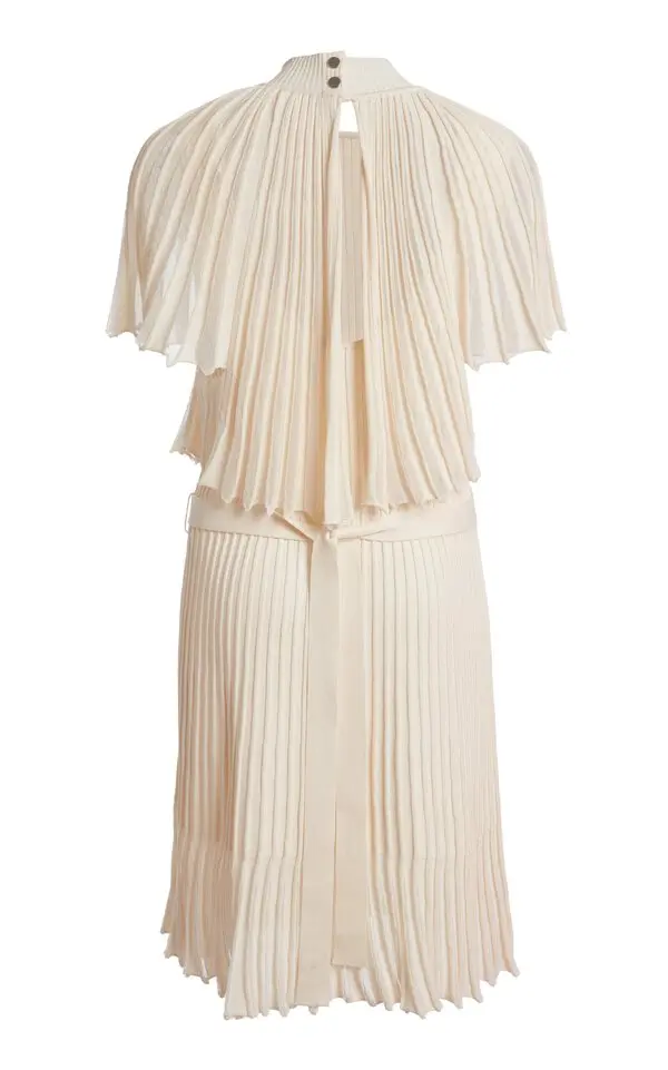 LANVIN Pleated Cotton-silk Frock